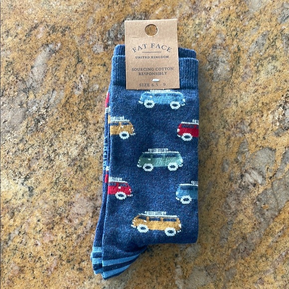 Fat Face | Underwear & Socks | Nwt Fat Face Mens Blue Socks With Retro ...